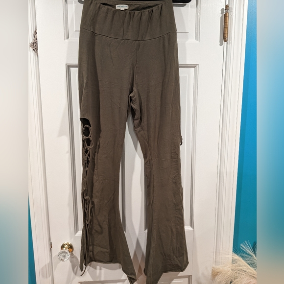 EARTHBOUND | Pants & Jumpsuits | Earthbound Lace Up Bellbottoms | Poshmark